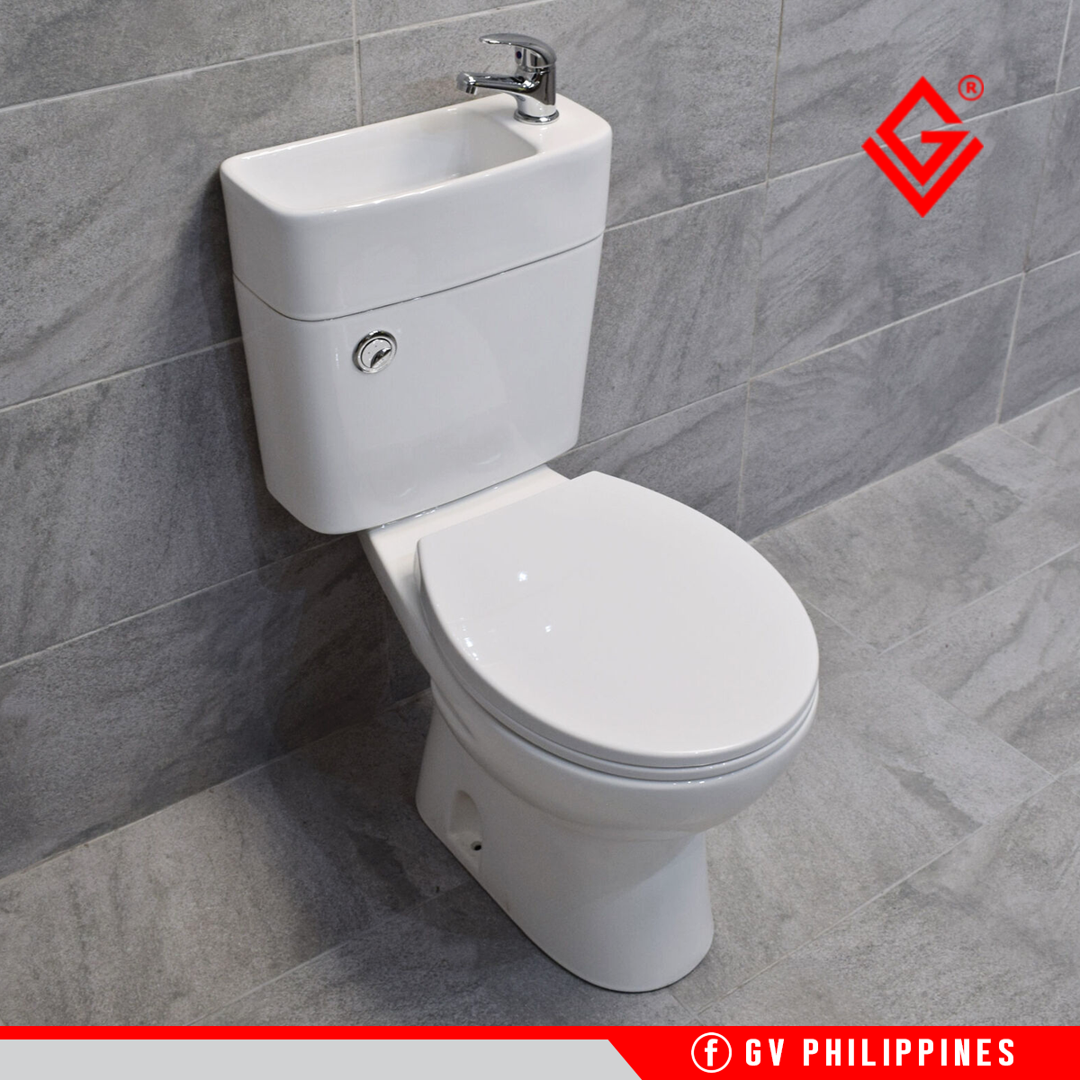 CT-6881 TWO-PIECE WATER CLOSET WITH BASIN | Luzon Foundry Inc.