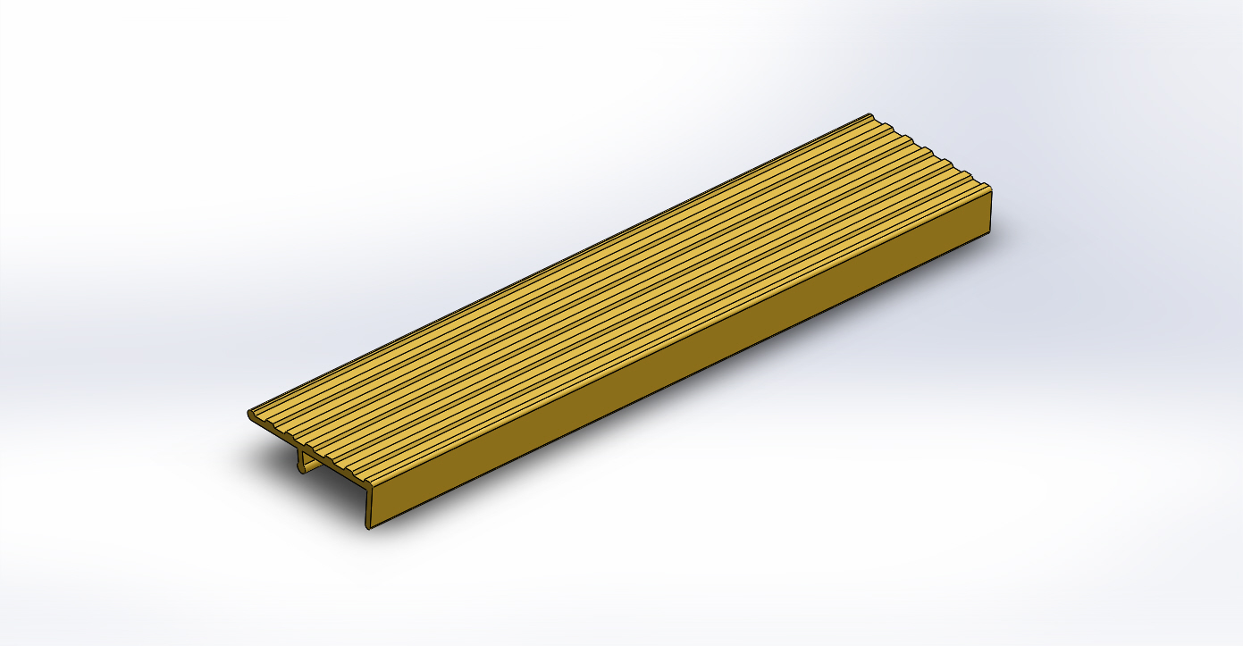 BRASS STAIR NOSING L-117 | Luzon Foundry Inc.