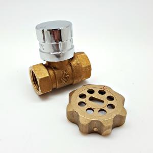 BRASS ANGLE METER VALVE 3/4"x1/2" SWIVEL TYPE | Luzon Foundry Inc.
